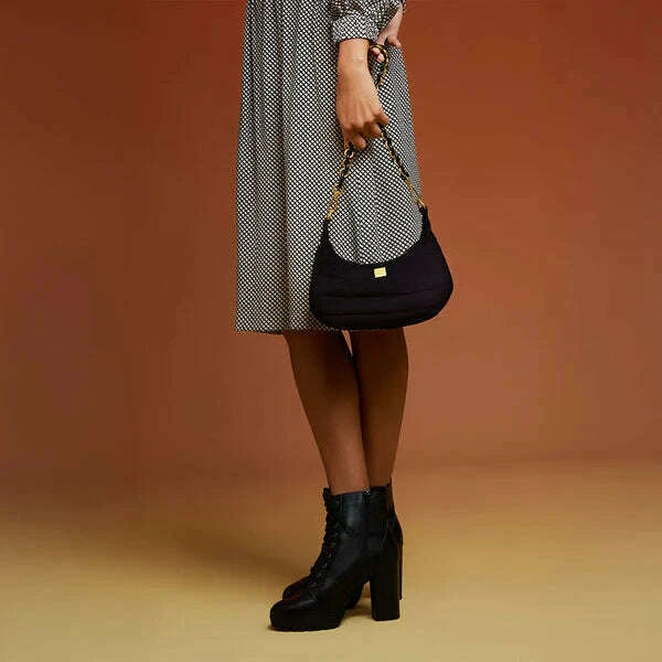 THINK ROYLN- Mini Moon in Black Suede | Plum Bottom