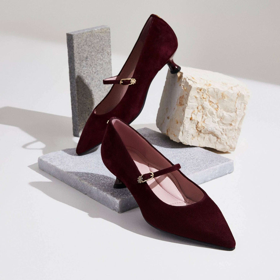 Low Heel Pumps – Plum Bottom